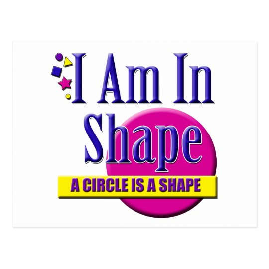 I Am in Shape "Fitness" Slogan Postcard | Zazzle.com