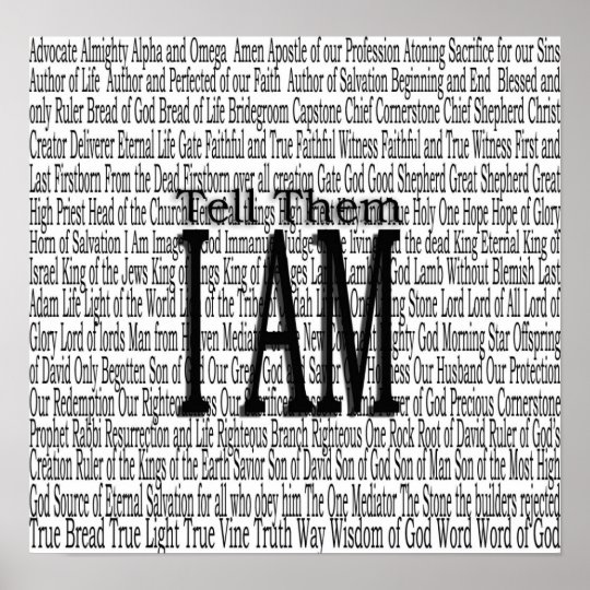 I AM POSTER | Zazzle.com