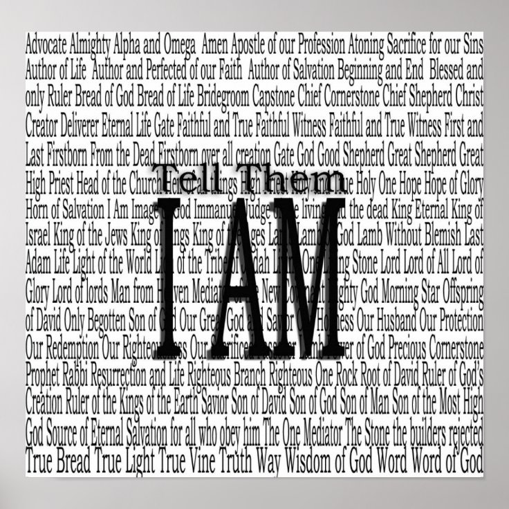 I AM POSTER | Zazzle