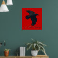 I AM RAVEN II Flying Raven Art Poster | Zazzle