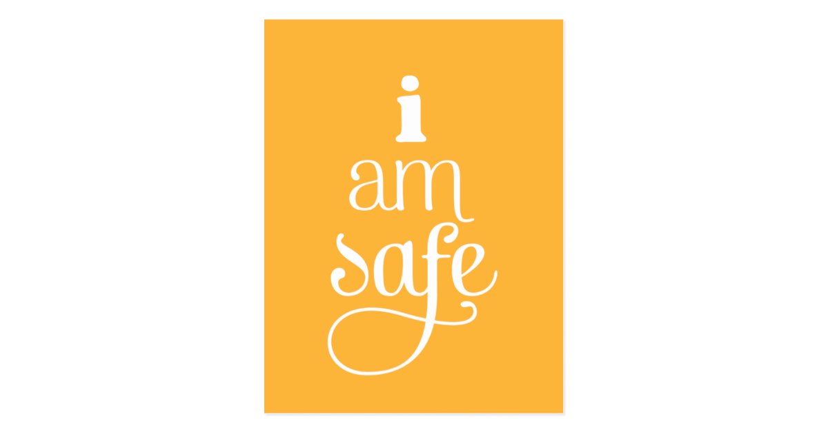 I am Safe Affirmation Postcard | Zazzle.com