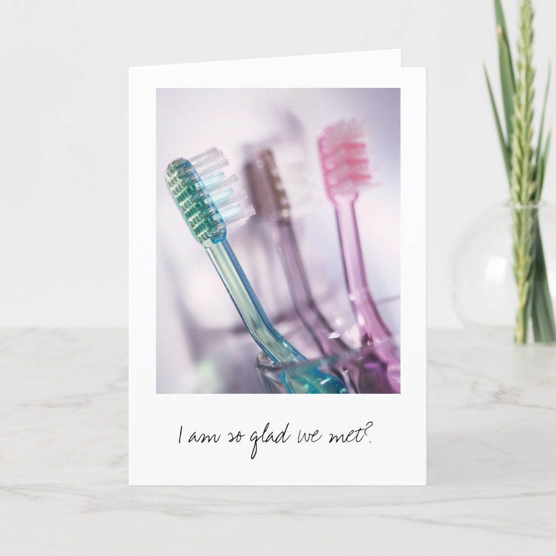 I am so glad we met? card | Zazzle