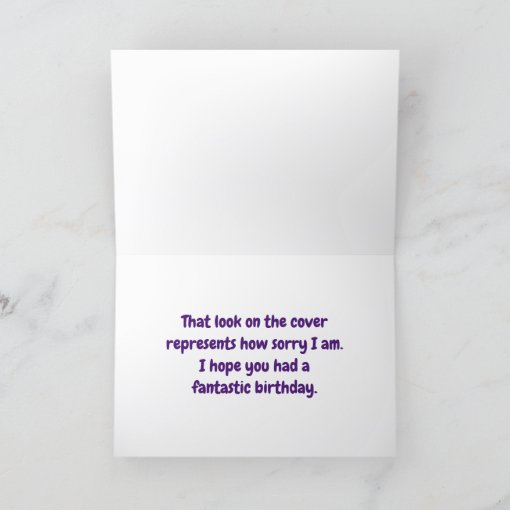 I Am So Sorry Labrador Retriever Belated Birthday Card | Zazzle