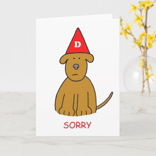I am Sorry Cute Cartoon Puppy Card | Zazzle