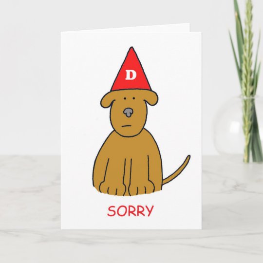 I am Sorry Cute Cartoon Puppy Card | Zazzle.com