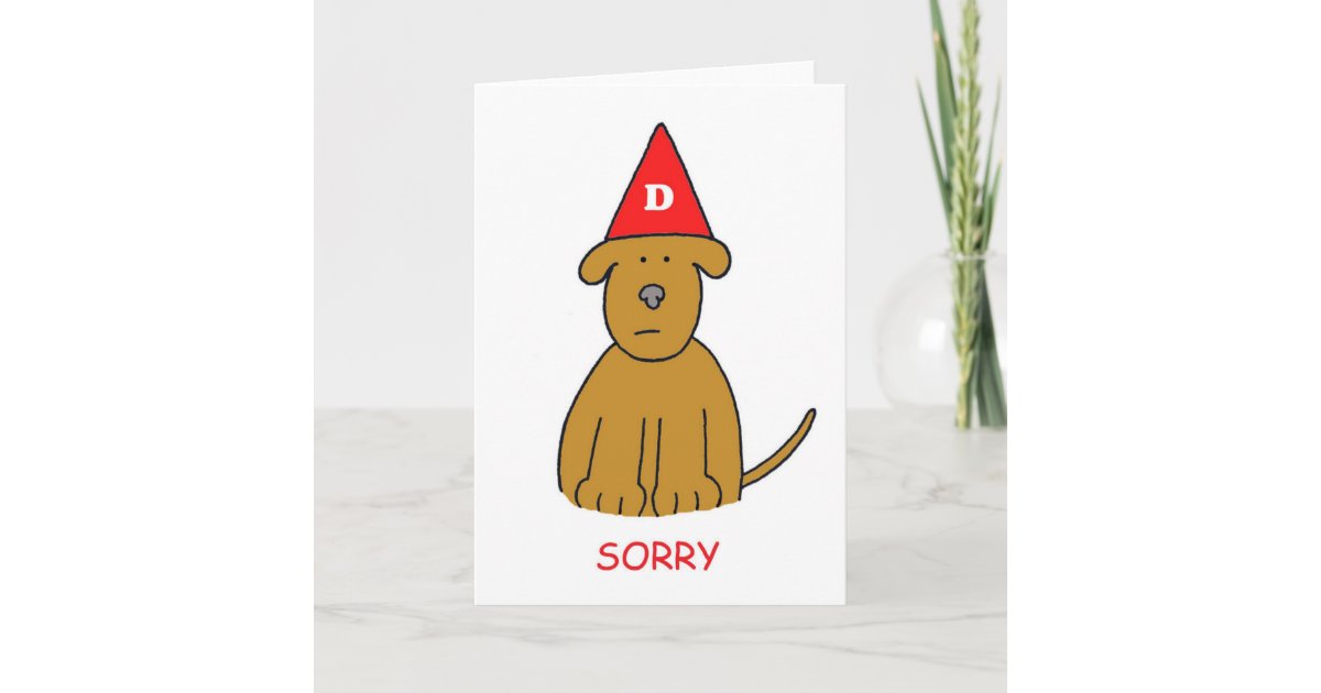 I am Sorry Cute Cartoon Puppy Card | Zazzle