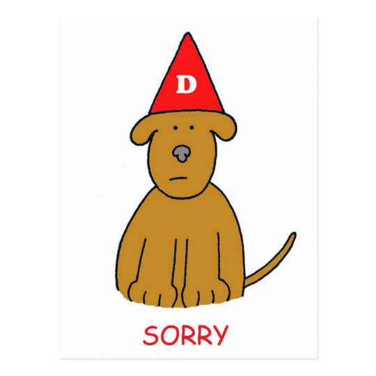 I am Sorry, Cute Cartoon Puppy. Postcard | Zazzle.com