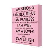I AM STRONG Poster Canvas Print | Zazzle