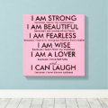 I AM STRONG Poster Canvas Print | Zazzle