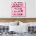 I AM STRONG Poster Canvas Print | Zazzle