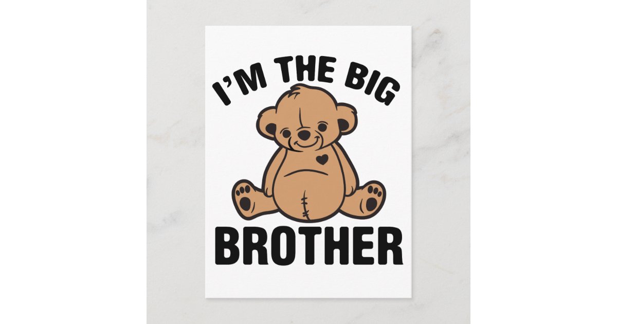 I am the big brother postcard | Zazzle