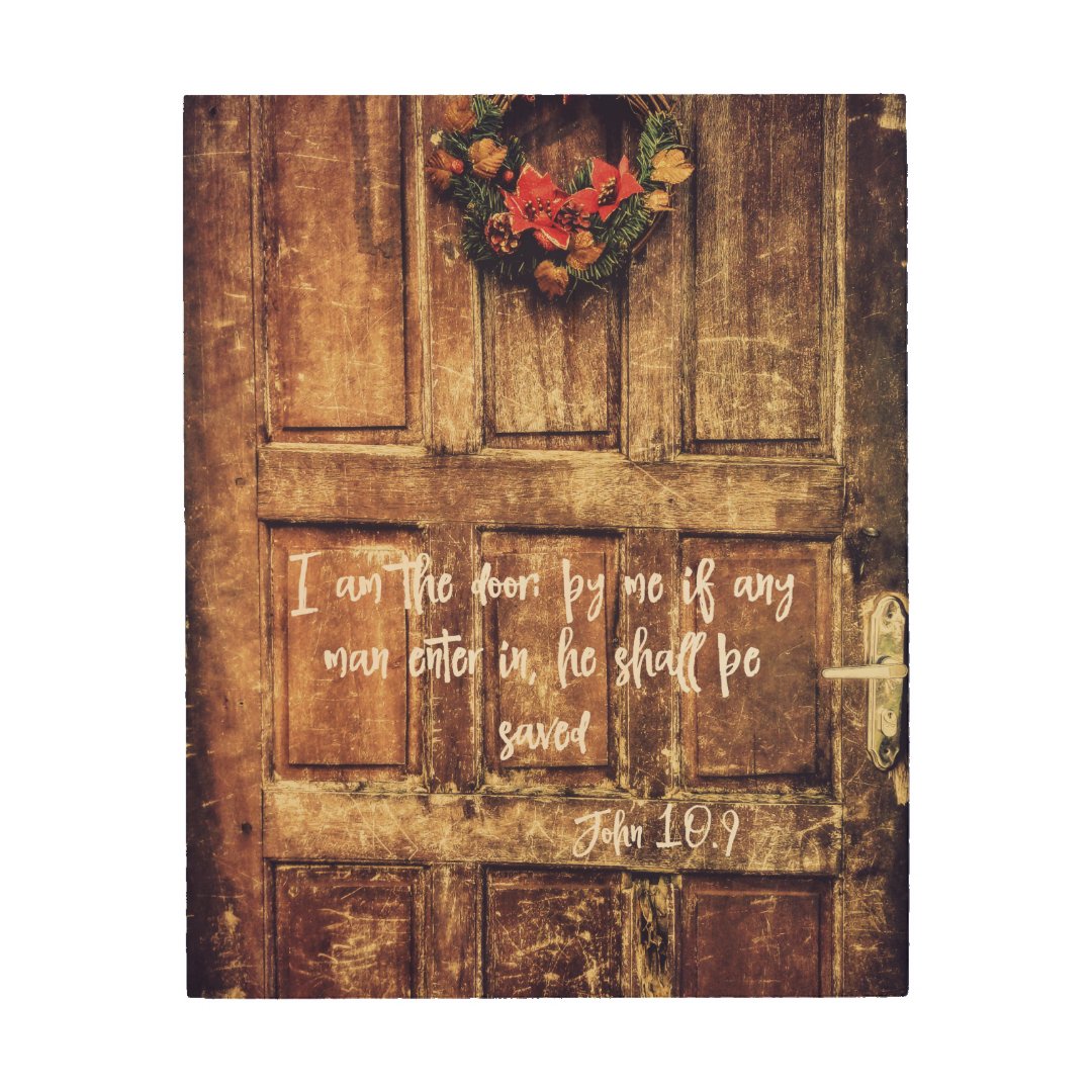 I am the Door Bible Verse Wood Wall Decor | Zazzle