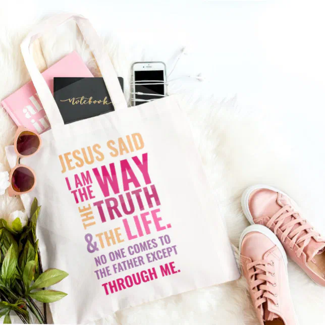 I am the Way Grocery Bag in bright writing | Zazzle