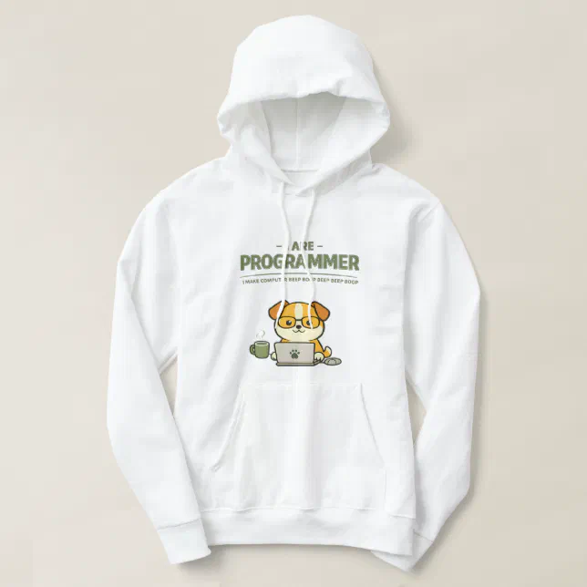 I Are Programmer Beep Boop Funny Hoodie | Zazzle