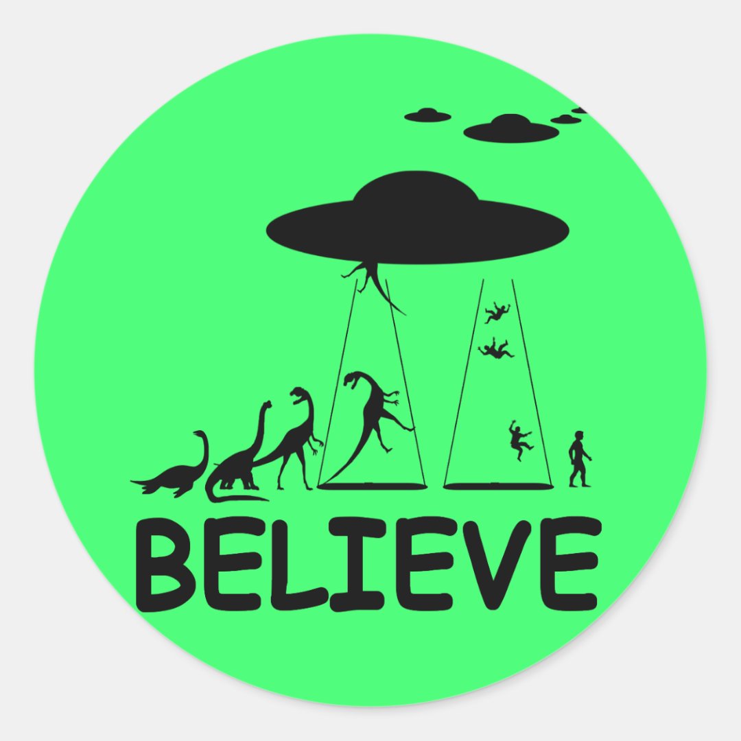 I believe in aliens classic round sticker | Zazzle