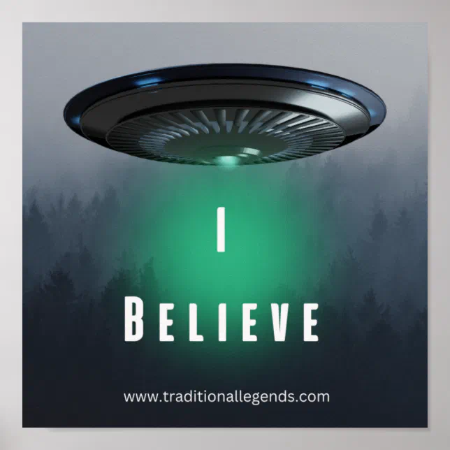 I Believe In Aliens Poster | Zazzle
