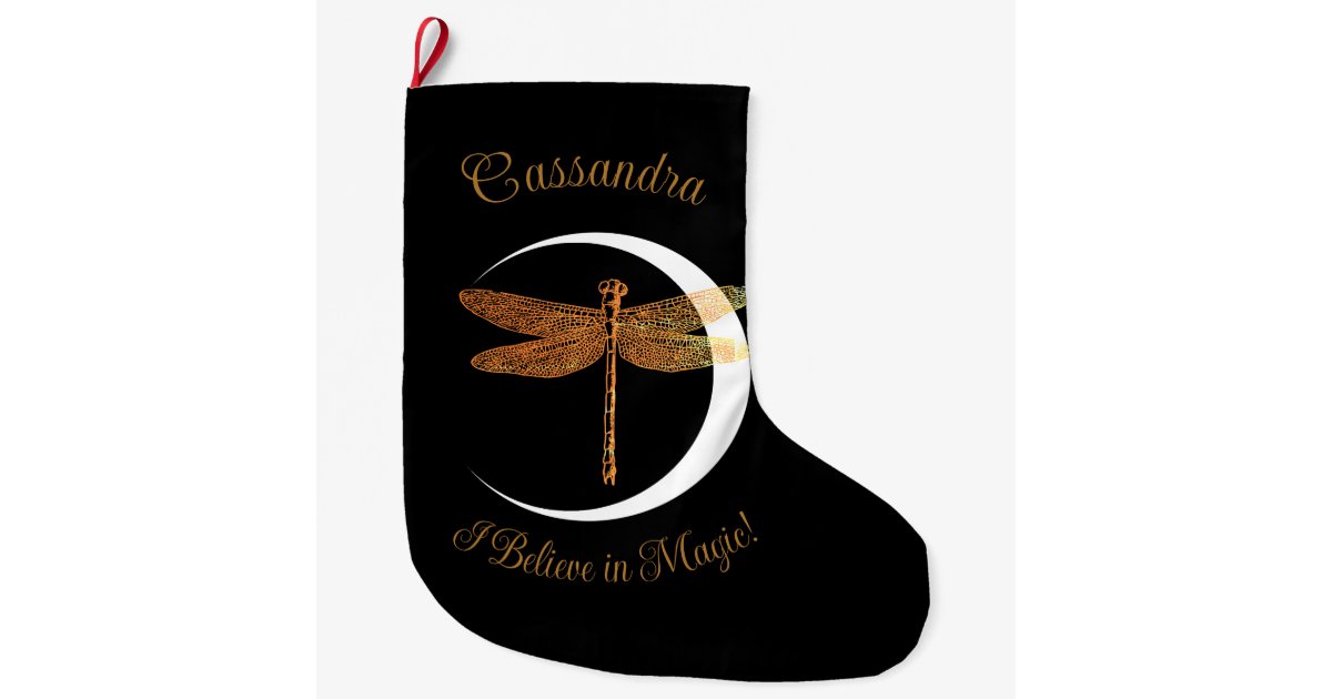 I Believe in Magic! Personalized Large Christmas Stocking | Zazzle