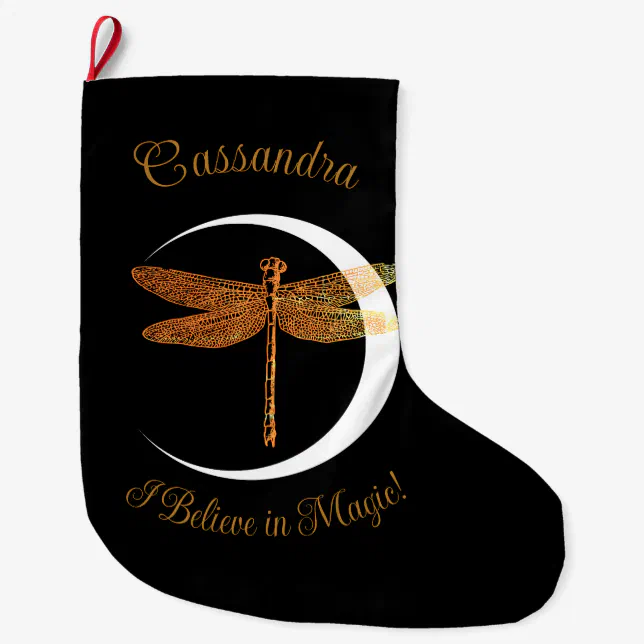 I Believe in Magic! Personalized Large Christmas Stocking | Zazzle