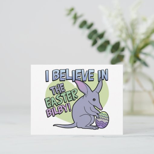 I Believe in the Easter Bilby Holiday Postcard | Zazzle