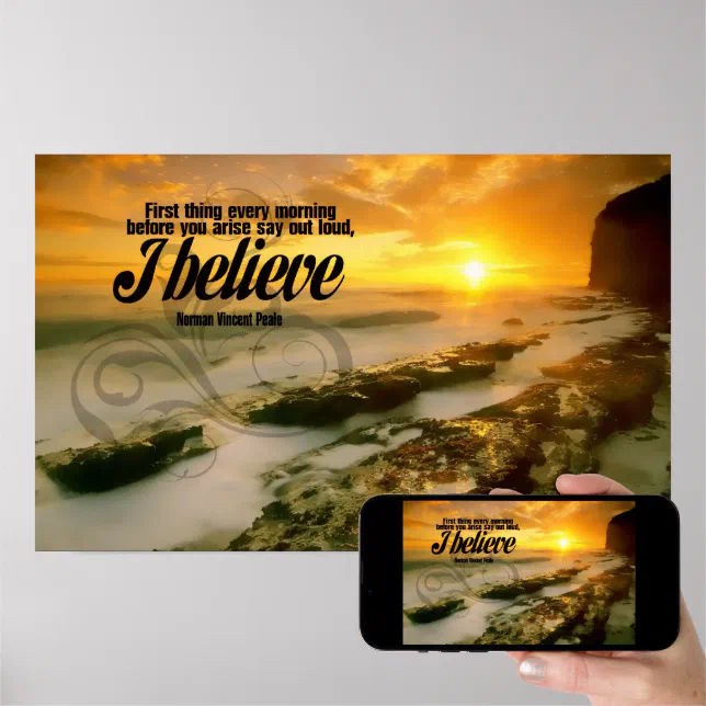 I Believe Motivational Poster | Zazzle