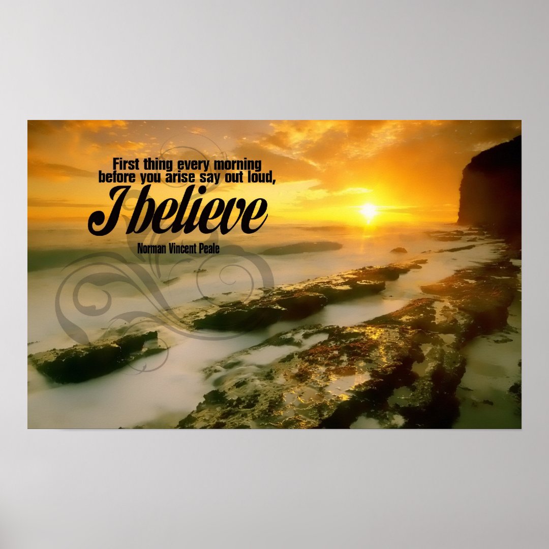 I Believe Motivational Poster | Zazzle