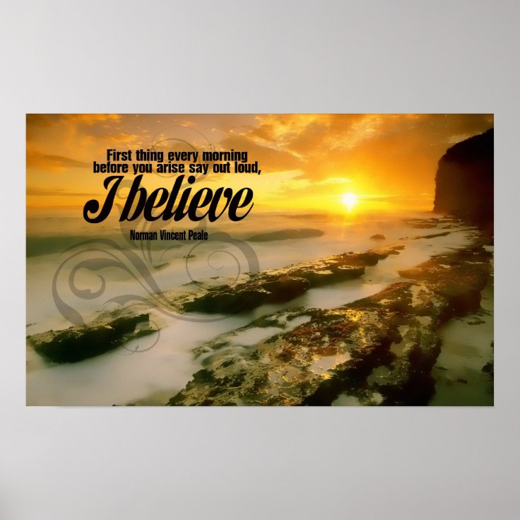 I Believe Motivational Poster | Zazzle