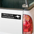 I BRAKE FOR KANGAROOS Bumper Sticker | Zazzle