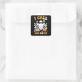 I Call Boo Sheet Halloween Retro Ghost Square Sticker | Zazzle