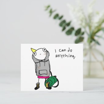 I can do anything. postcard | Zazzle