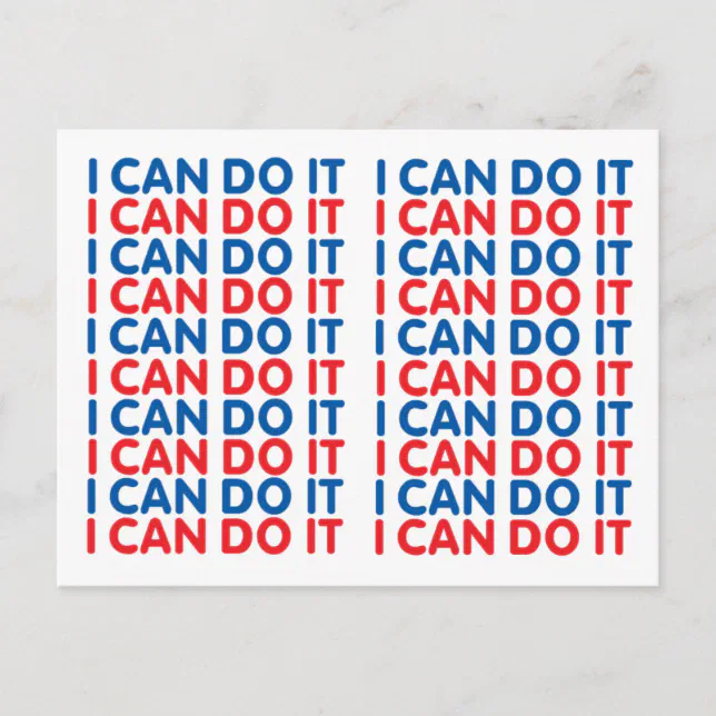 I Can Do It Postcard | Zazzle