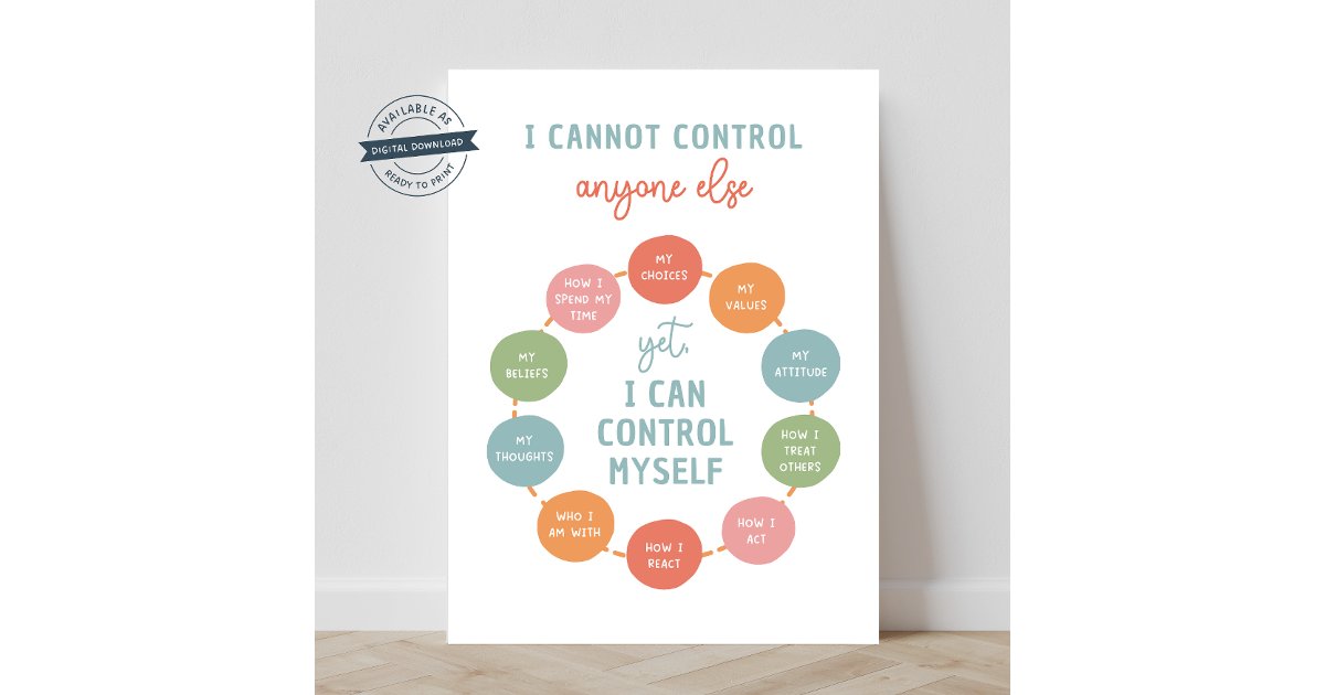 I Cannot Control Anyone Else 18X24 Poster | Zazzle