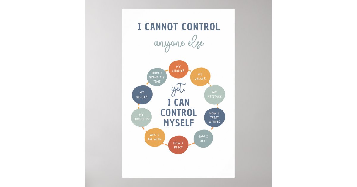 I Cannot Control Classroom Poster | Zazzle