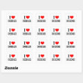 I ️ CHEESECAKES I LOVE CHEESECAKES I HEART CHEESE SQUARE STICKER | Zazzle