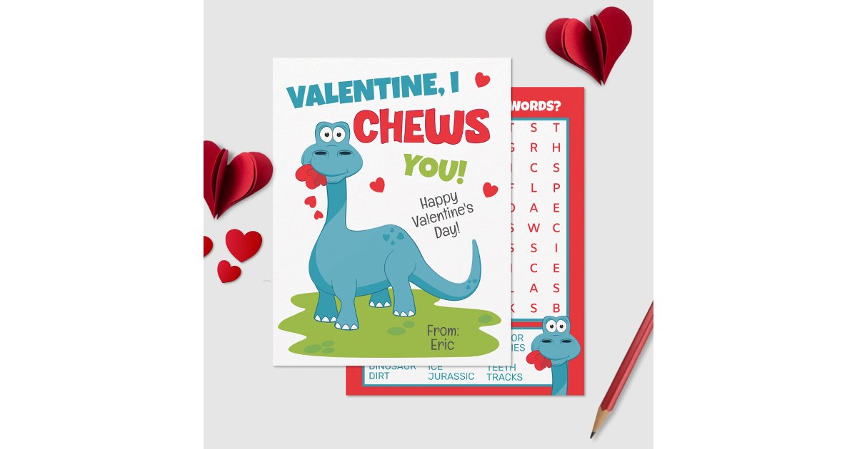 I Chews You Valentine's Day Note Card | Zazzle