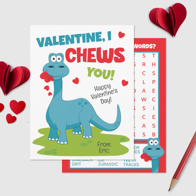 I Chews You Valentine's Day Note Card | Zazzle