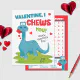 I Chews You Valentine's Day Note Card | Zazzle