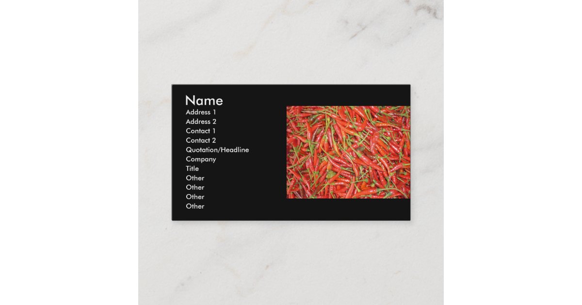 i chilli business card | Zazzle