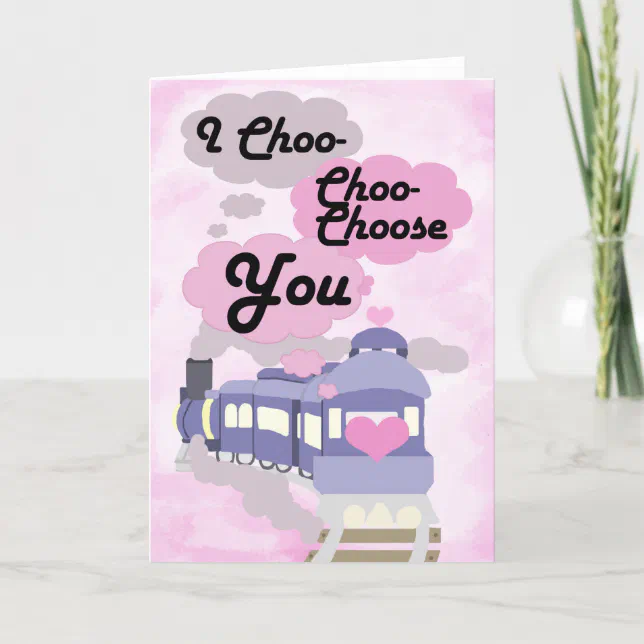I Choo Choo Choose You Holiday Card | Zazzle