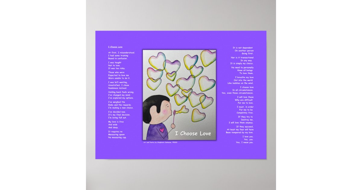 I Choose Love poster | Zazzle