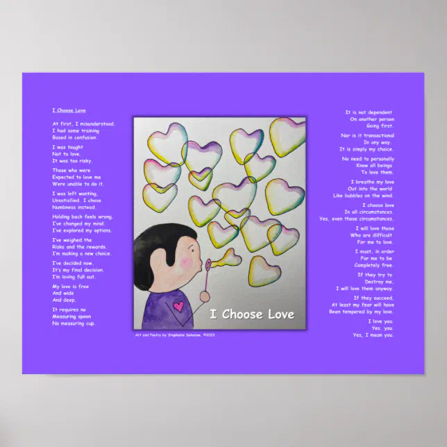 I Choose Love poster | Zazzle