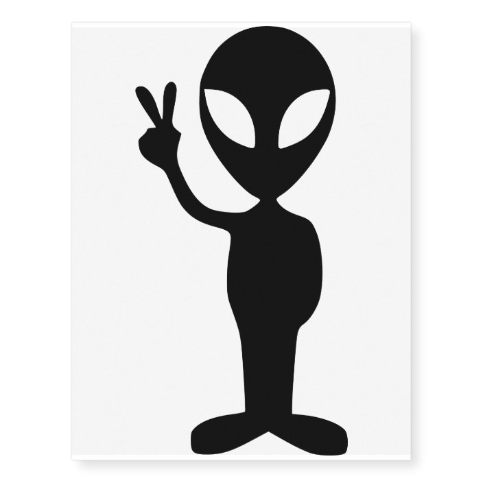 I Come in Peace Alien Temporary Tattoos | Zazzle.com
