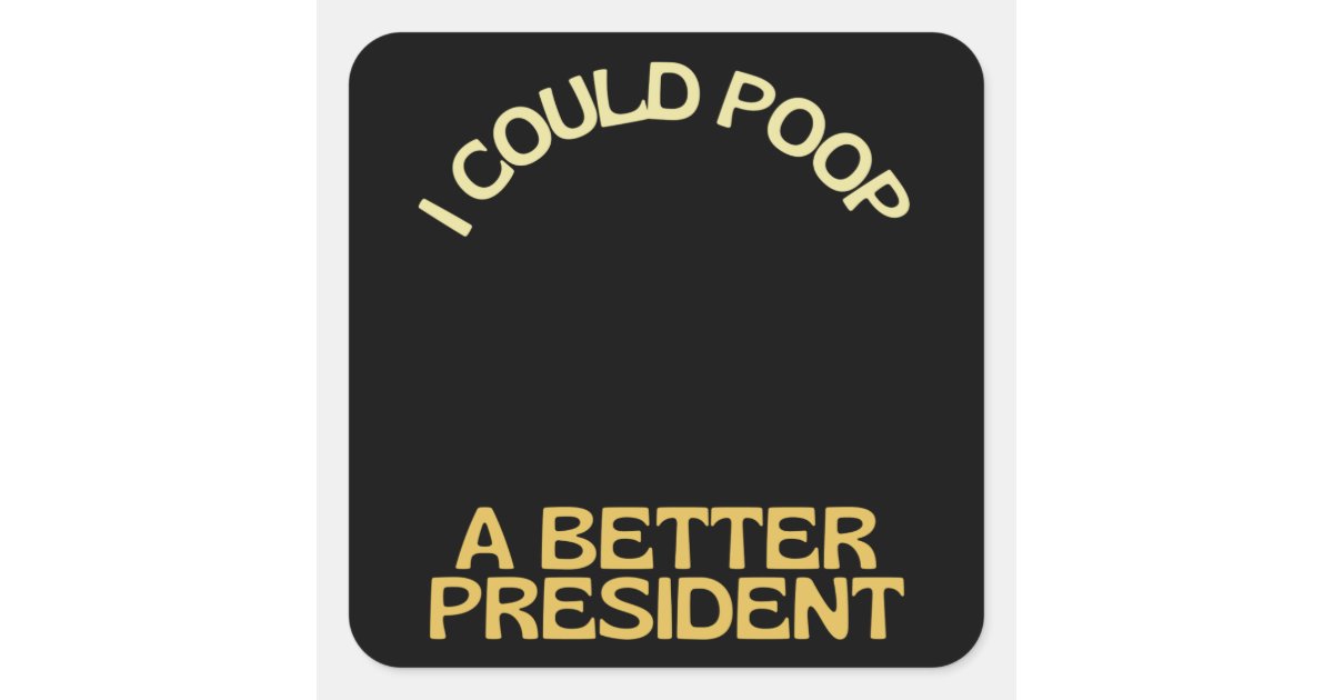 I Could Poop A Better President Joe Biden Out Square Sticker | Zazzle