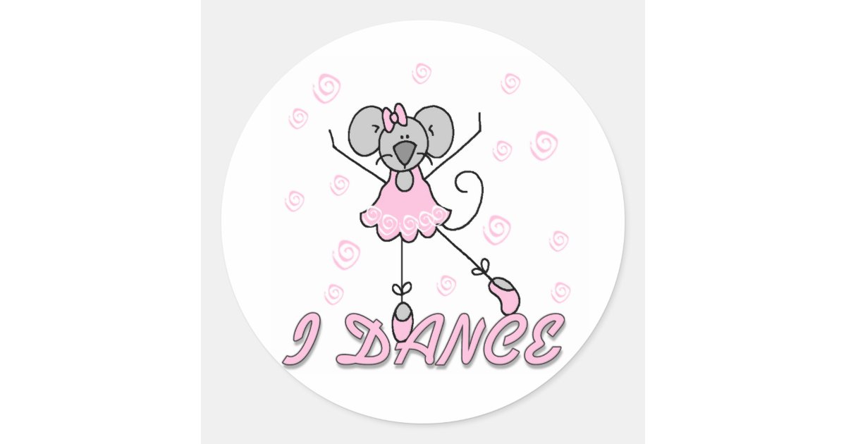 I Dance Mouse Ballet Sticker | Zazzle