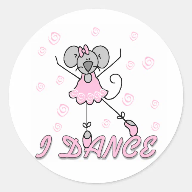 I Dance Mouse Ballet Sticker | Zazzle