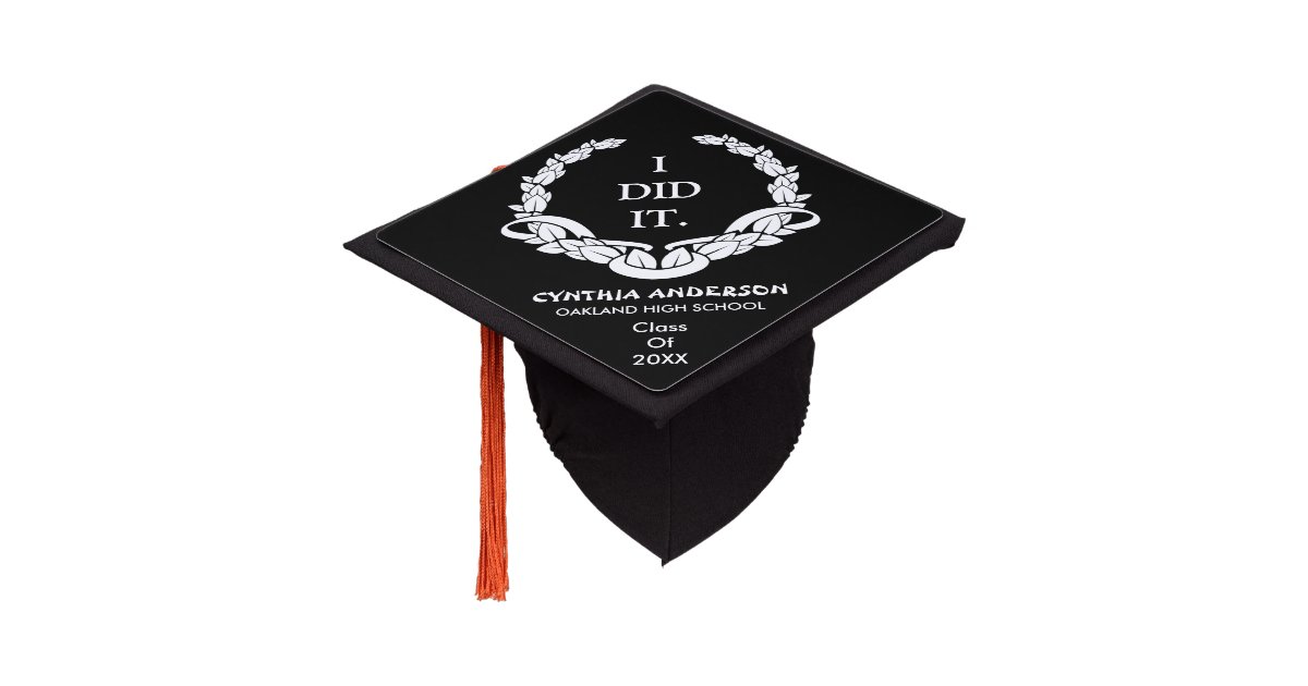 I Did It Graduate Graduation Cap Topper | Zazzle