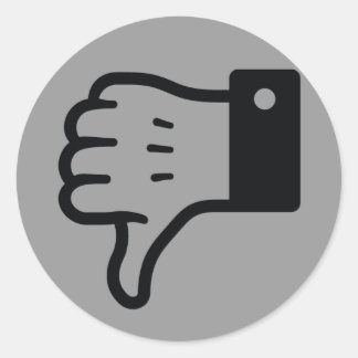 Thumbs Down Stickers | Zazzle
