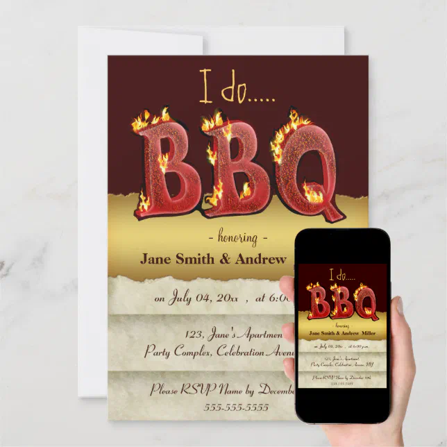 I do barbecue party invitations | Zazzle
