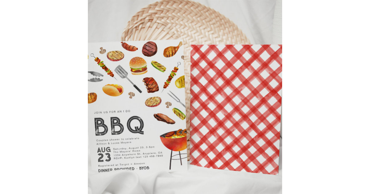 I Do BBQ | BBQ Wedding Shower Invitation | Zazzle