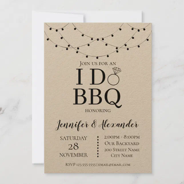 I DO BBQ Engagement Party | Zazzle
