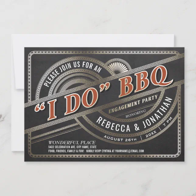 I Do BBQ Invitations - Engagement Party | Zazzle